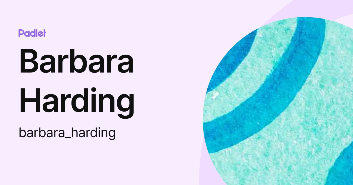 Barbara Harding (barbara_harding) profile | Padlet