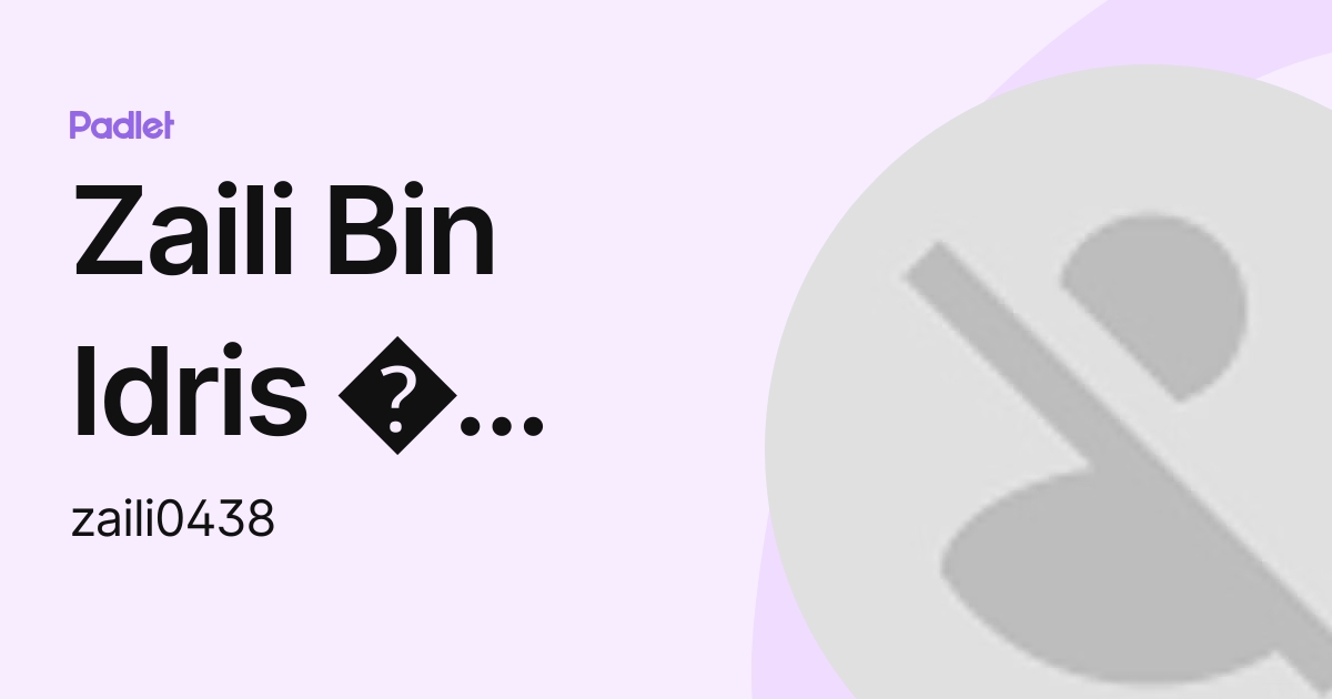 Zaili Bin Idris IPGKPP (zaili0438) profile | Padlet