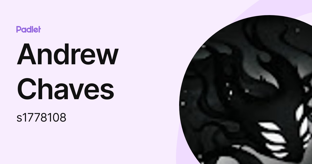 Andrew Chaves (s1778108) profile | Padlet