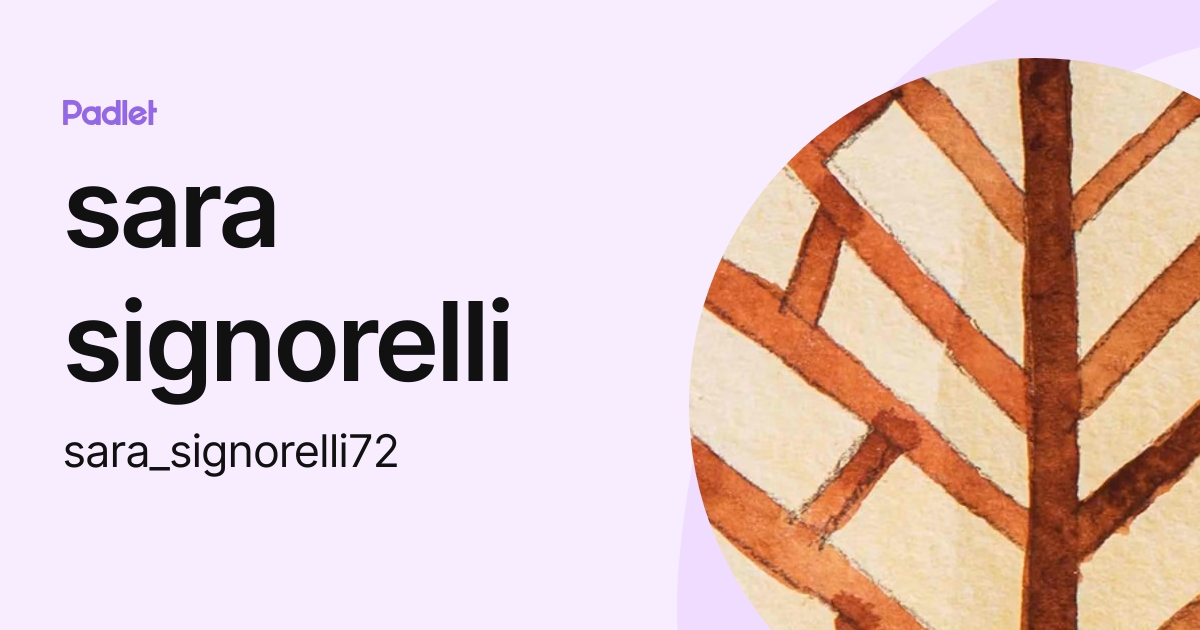 sara signorelli (sara_signorelli72) profile | Padlet