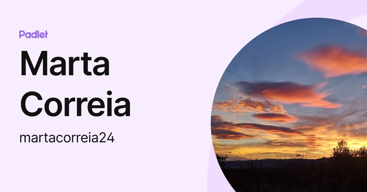 Marta Correia (martacorreia24) profile | Padlet
