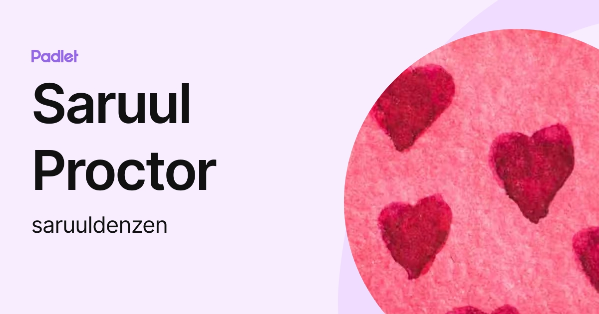 Saruul Proctor (saruuldenzen) profile | Padlet