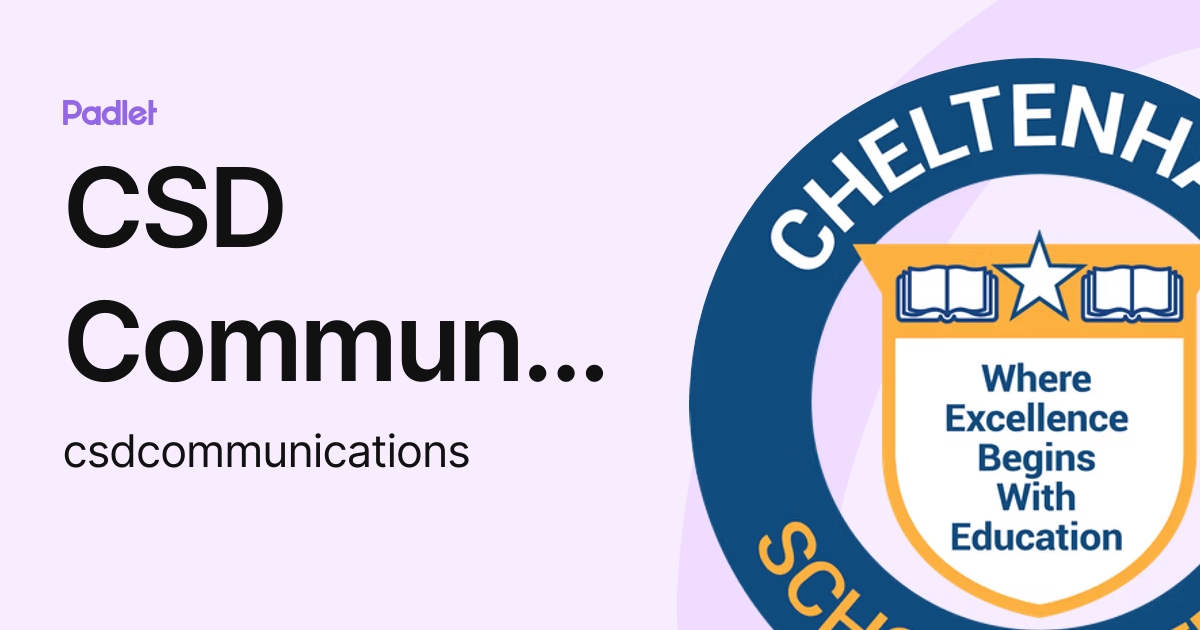 CSD Communications (csdcommunications) profile | Padlet