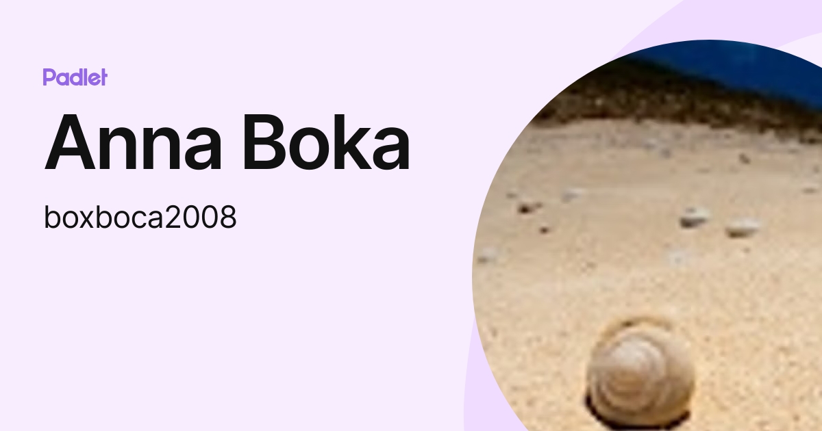 Anna Boka (boxboca2008) profile | Padlet