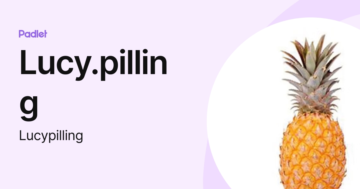 Lucy.pilling (Lucypilling) profile | Padlet