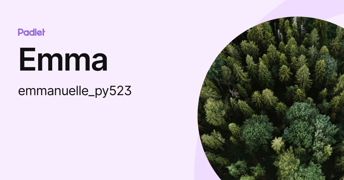 Emma (emmanuelle_py523) profile | Padlet