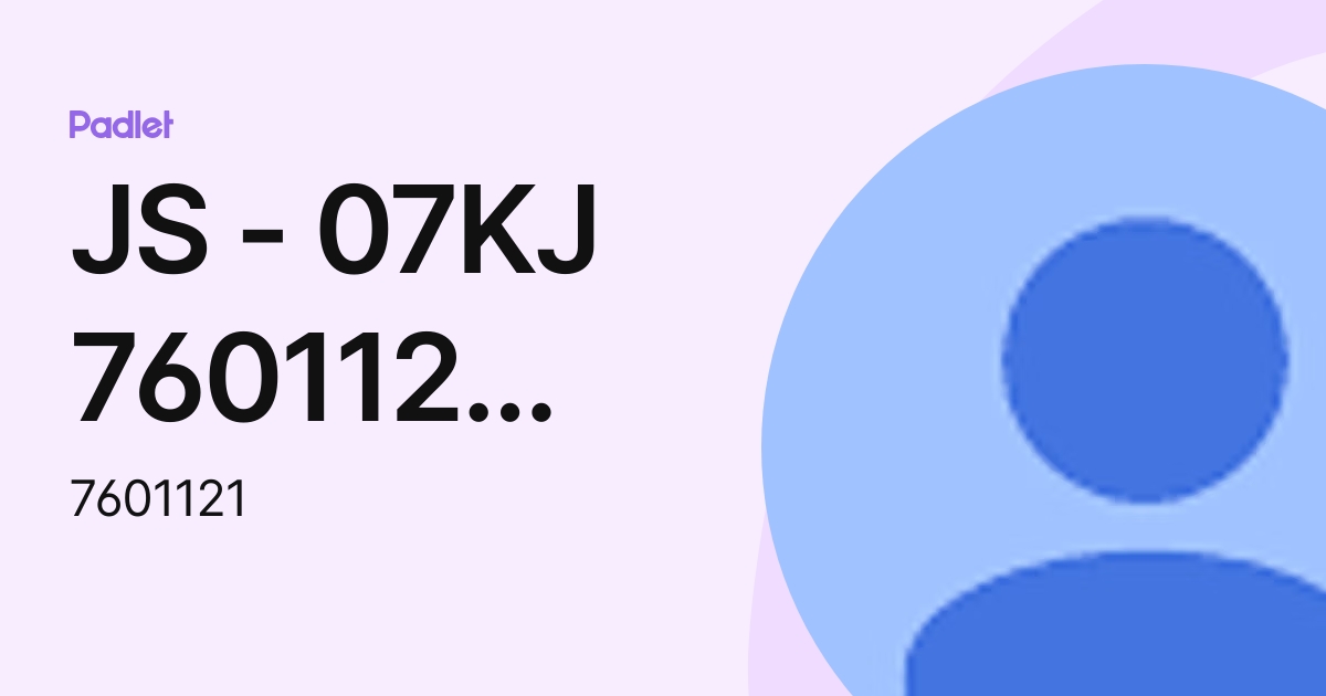 JS - 07KJ 760112 Earnscliffe Sr PS (7601121) profile | Padlet