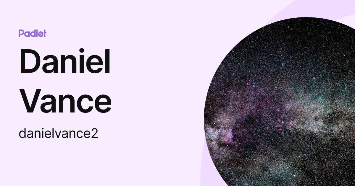 Daniel Vance (danielvance2) profile | Padlet