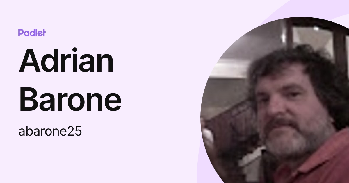 Adrian Barone (abarone25) perfil | Padlet