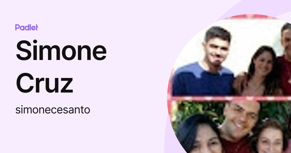 Simone Cruz (simonecesanto) profile | Padlet