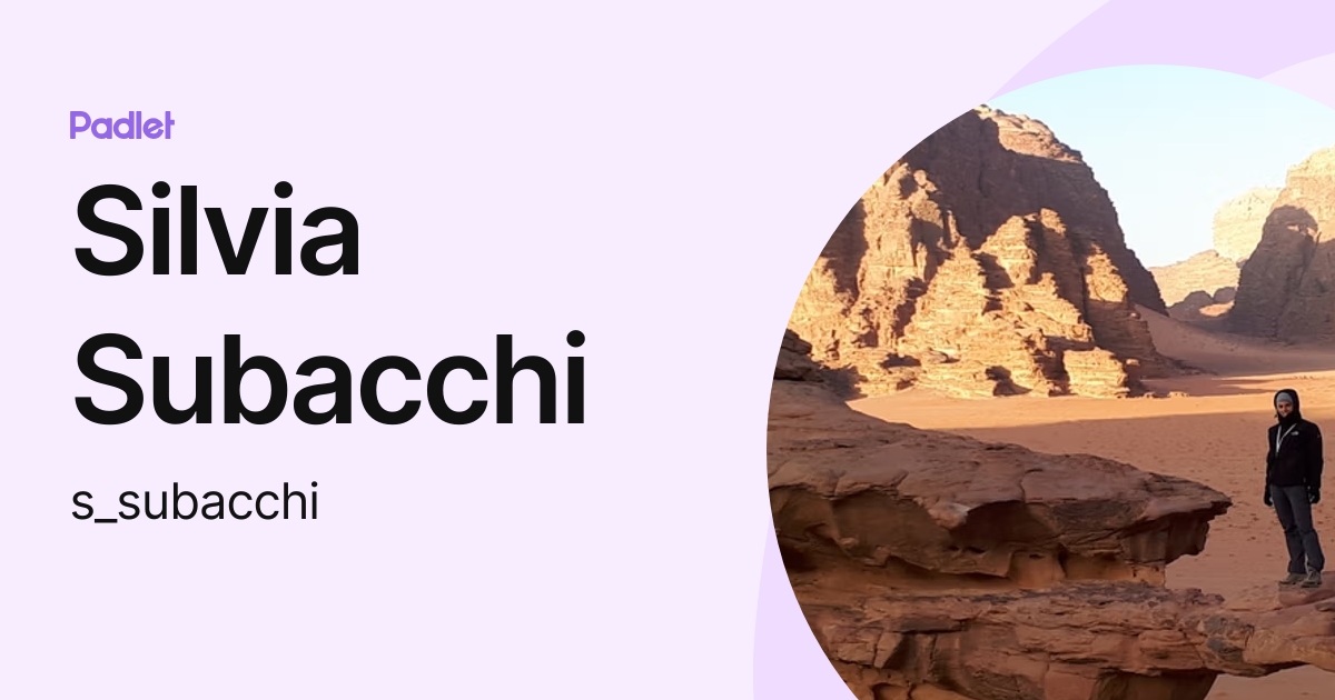Silvia Subacchi (s_subacchi) profile | Padlet