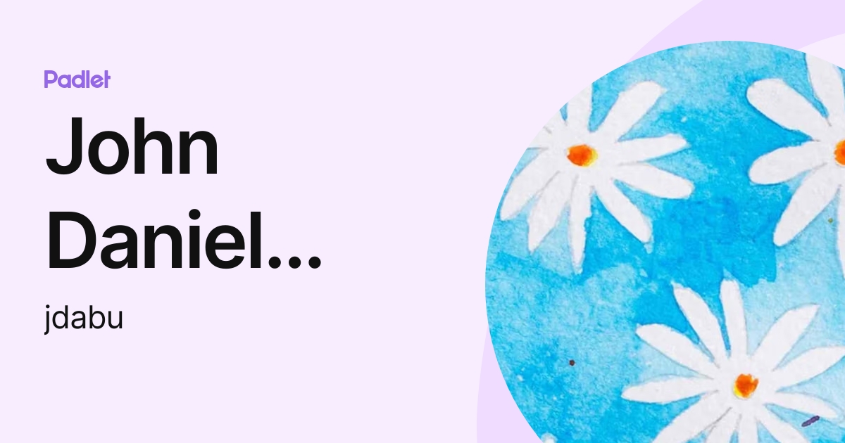 John Daniel Baro' Dabu (jdabu) profile | Padlet