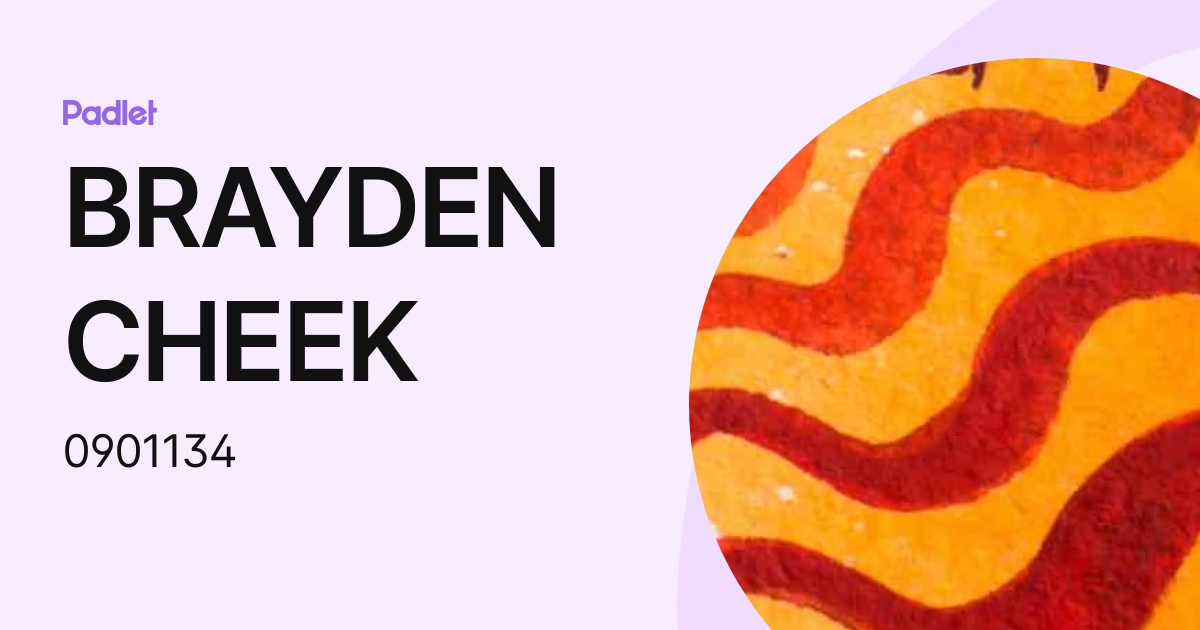 BRAYDEN CHEEK (0901134) profile | Padlet