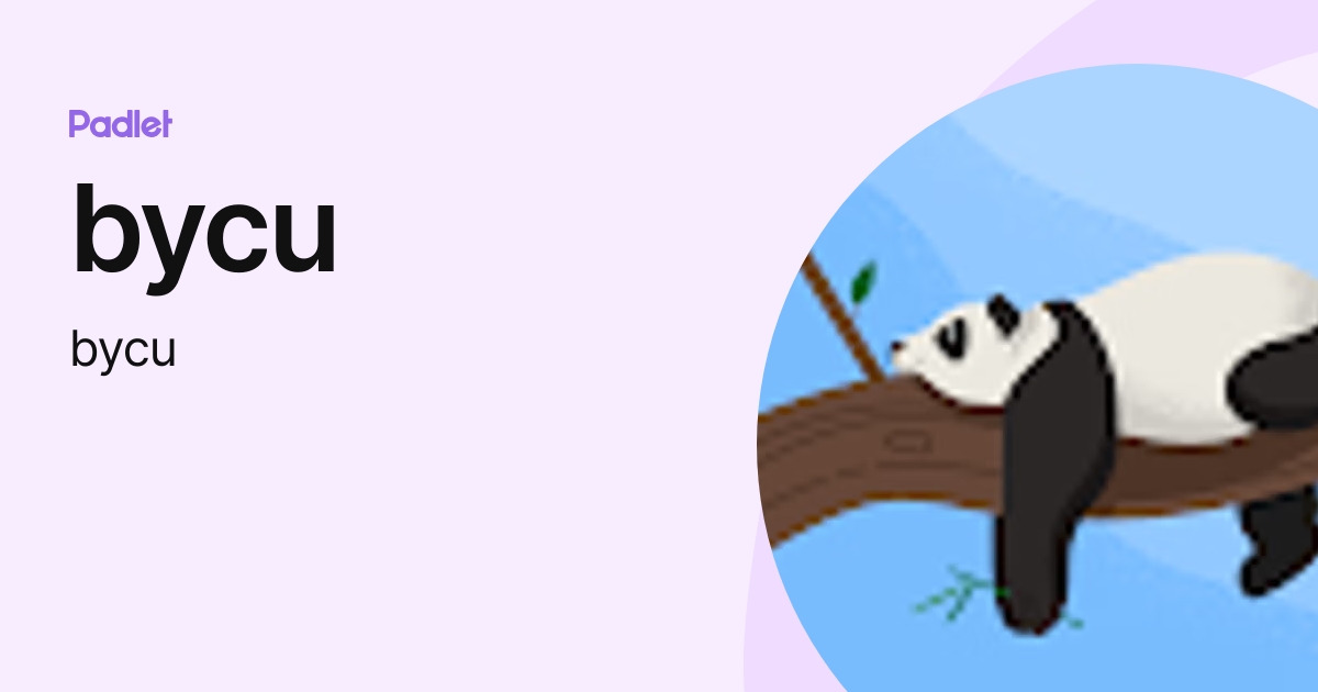 bycu (bycu) profile | Padlet