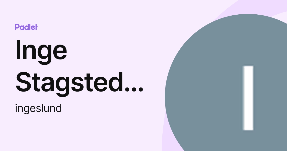 Inge Stagsted Lund (ingeslund) profile | Padlet