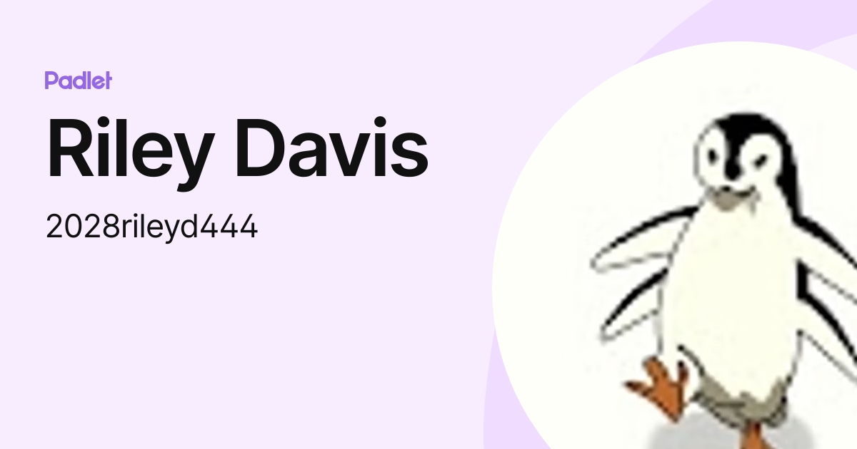 Riley Davis (2028rileyd444) profile | Padlet