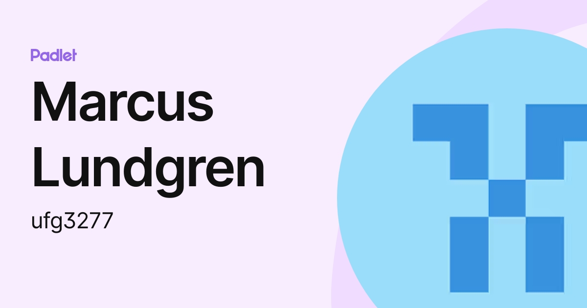 Marcus Lundgren (ufg3277) profile | Padlet