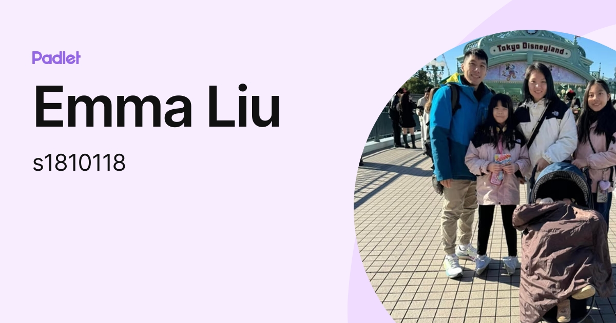 Emma Liu (s1810118) profile | Padlet