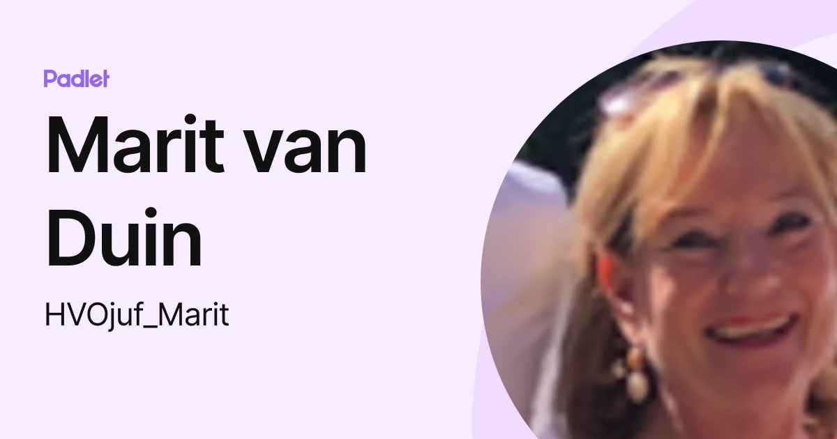 Marit van Duin (HVOjuf_Marit) profile | Padlet
