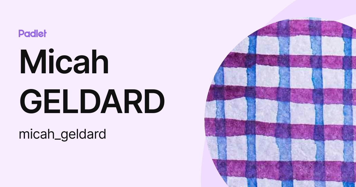 Micah GELDARD (micah_geldard) profile | Padlet