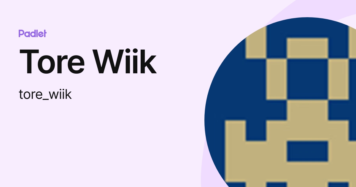 Tore Wiik (tore_wiik) profile | Padlet