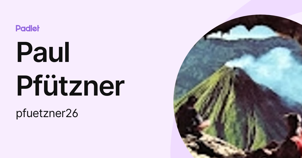 Paul Pfützner (pfuetzner26) profile | Padlet