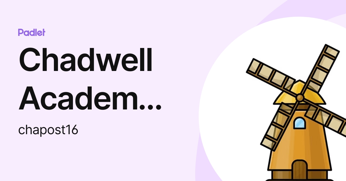 Chadwell Academy Sixth Form (chapost16) profile | Padlet