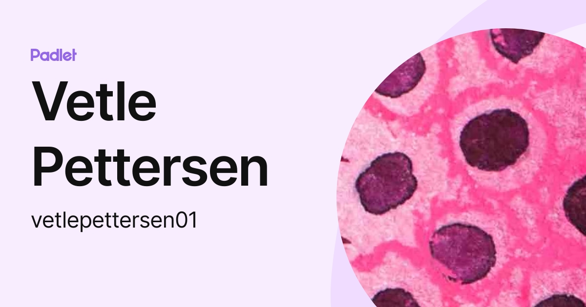 Vetle Pettersen (vetlepettersen01) profile | Padlet