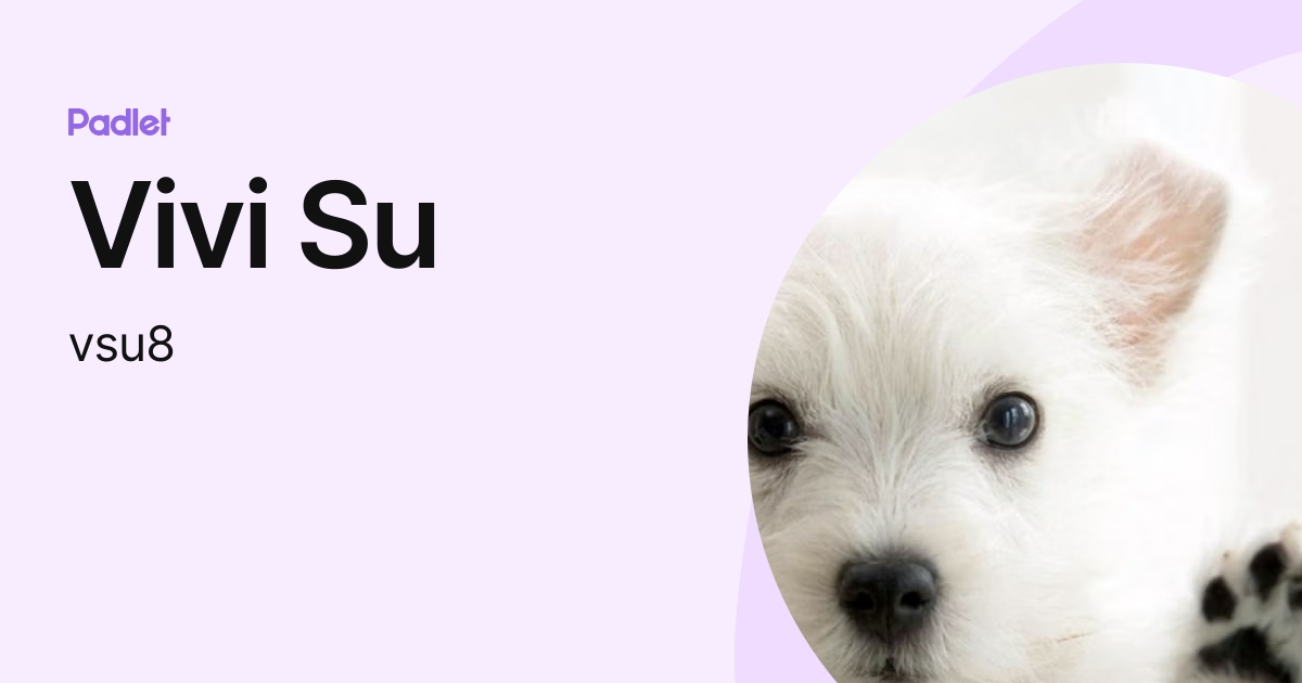 Vivi Su (vsu8) profile | Padlet