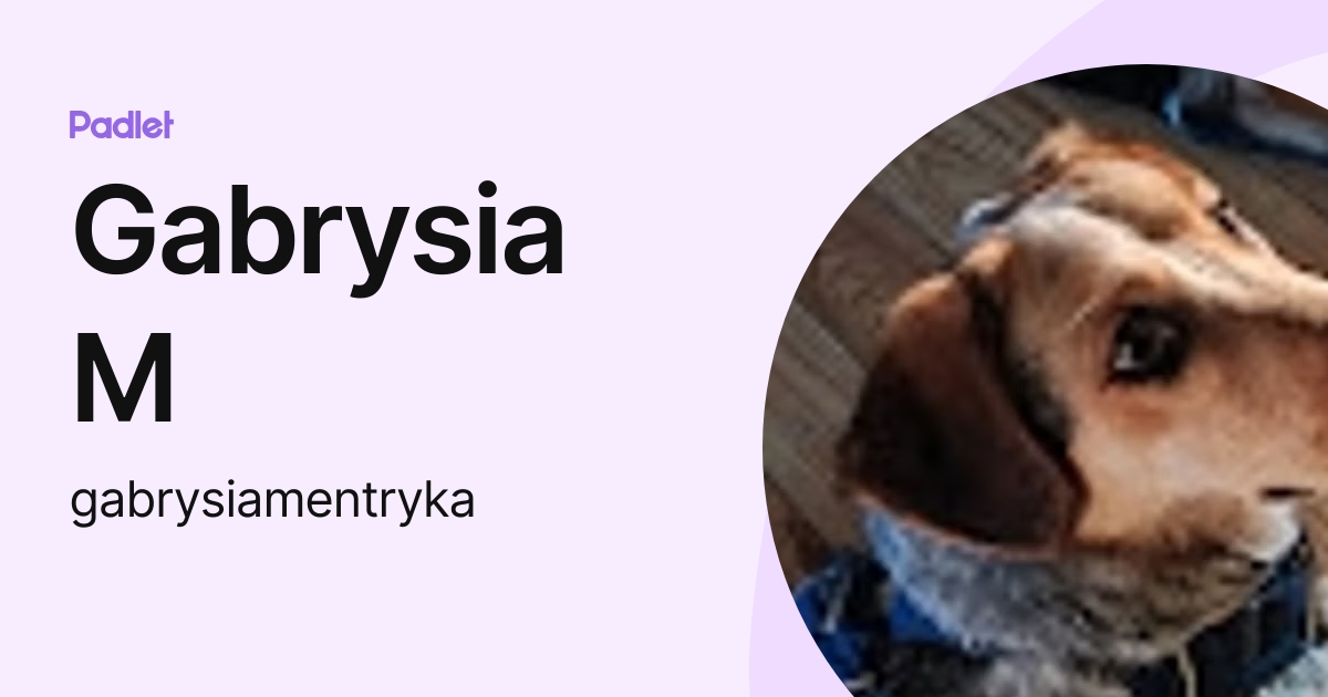 Gabrysia M (gabrysiamentryka) profile | Padlet