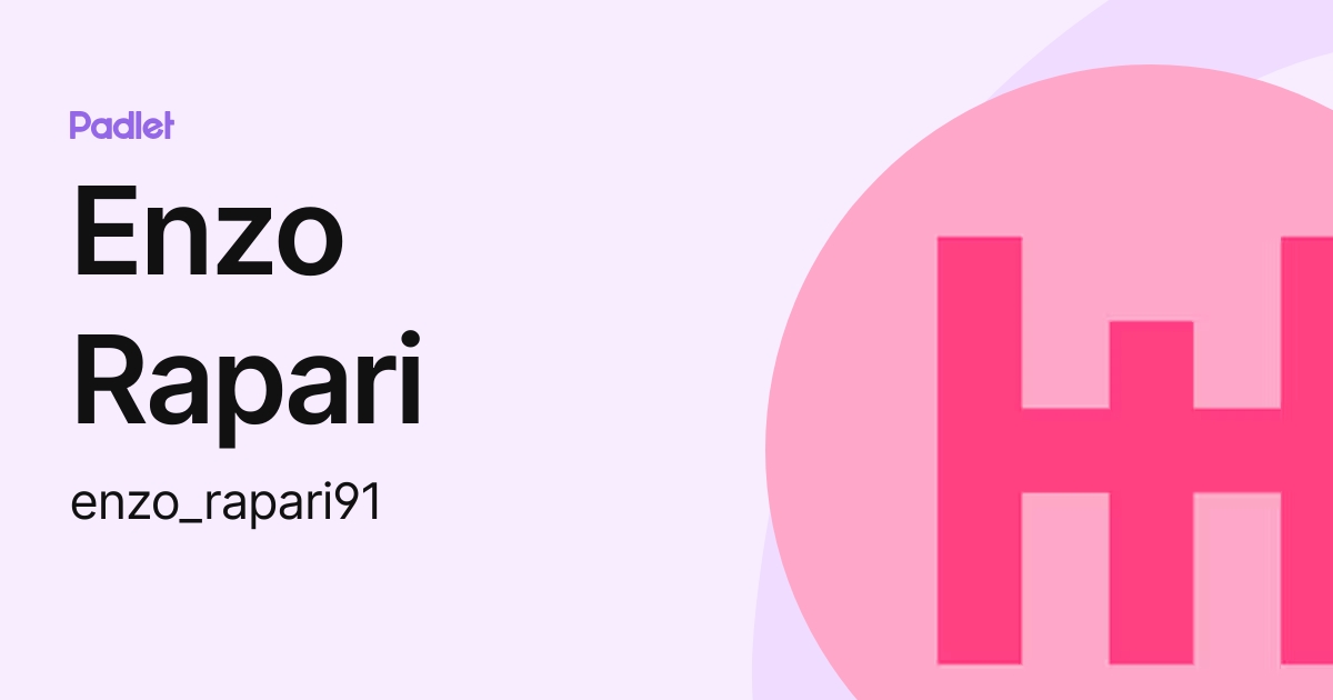 Enzo Rapari (enzo_rapari91) profile | Padlet