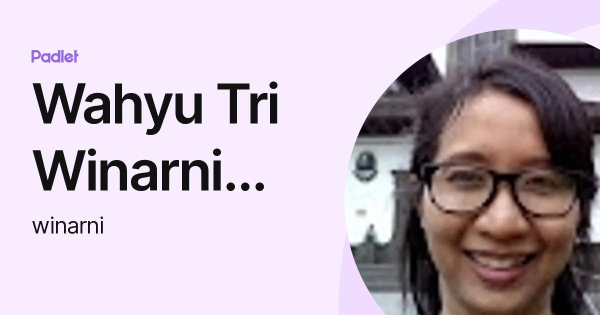Wahyu Tri Winarni SDK Banda (winarni) profile | Padlet