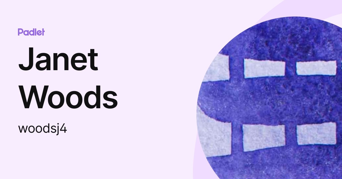 Janet Woods (woodsj4) profile | Padlet