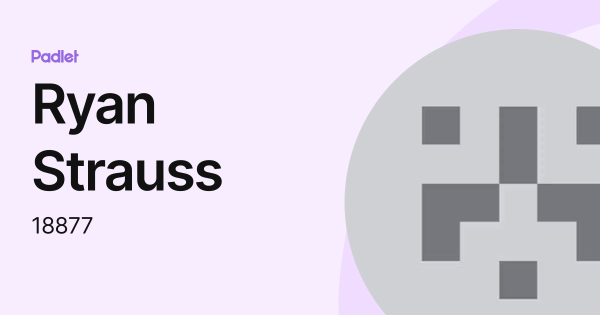 Ryan Strauss (18877) profile | Padlet