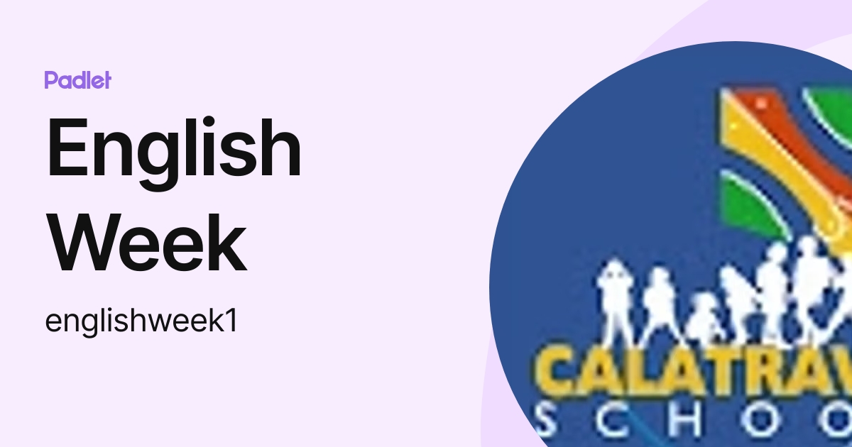English Week (englishweek1) profile | Padlet