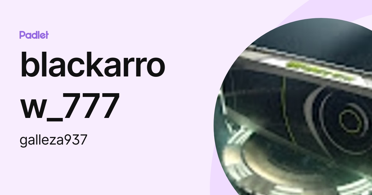 blackarrow_777 (galleza937) profile | Padlet