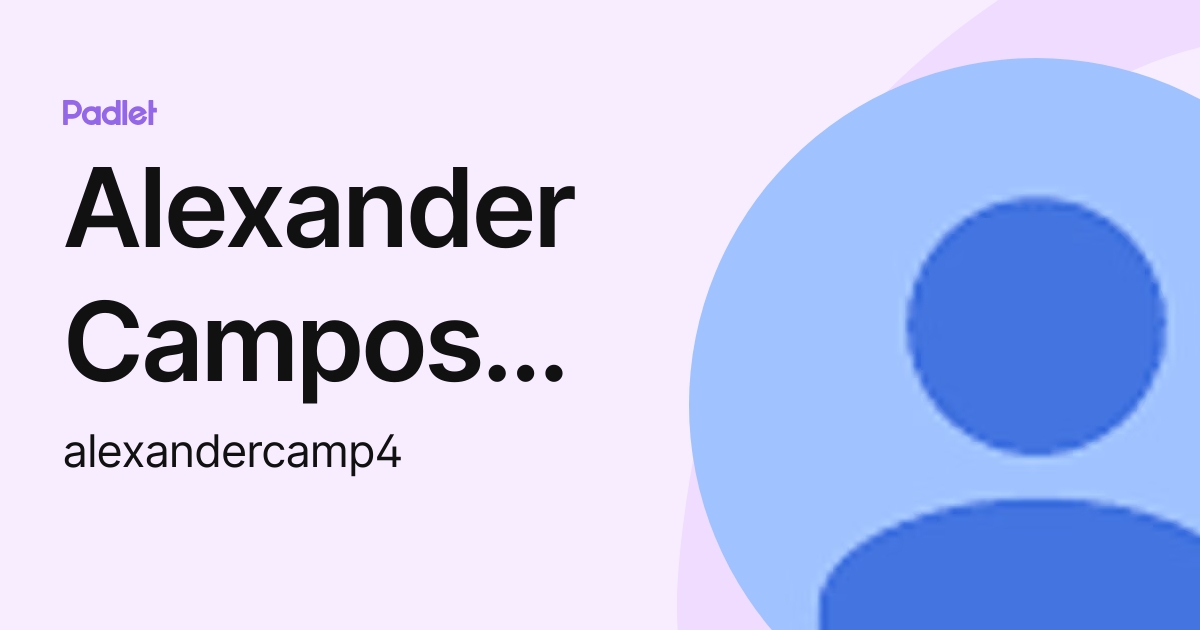 Alexander Campos Dias (alexandercamp4) profile | Padlet