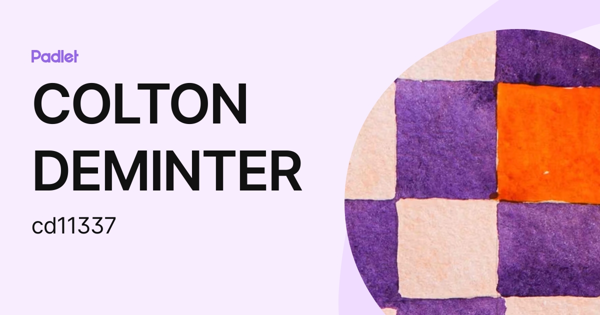 COLTON DEMINTER (cd11337) profile | Padlet