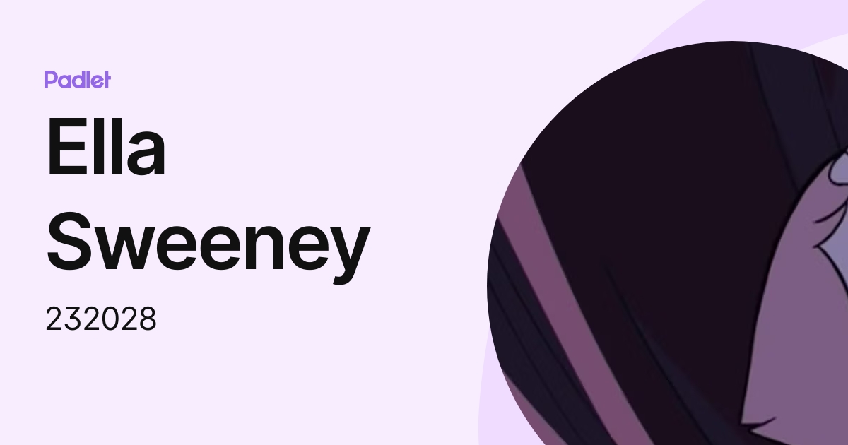 Ella Sweeney (232028) profile | Padlet