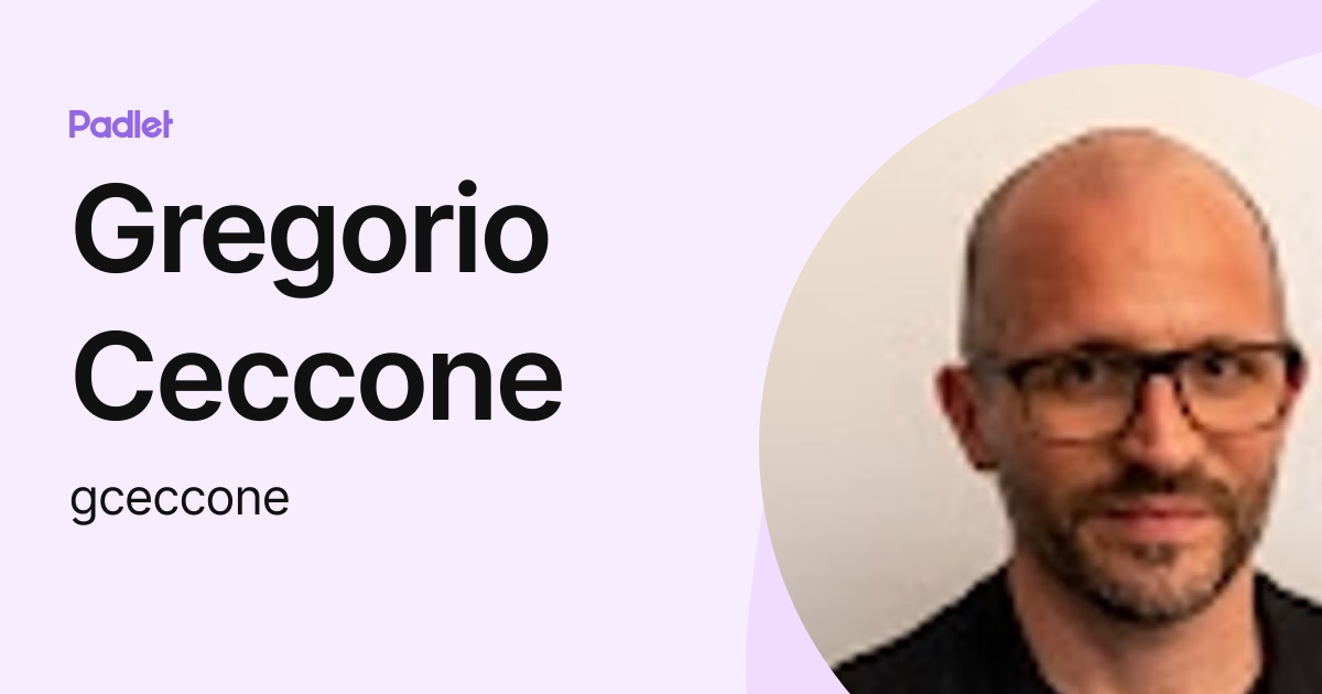 Gregorio Ceccone (gceccone) profile | Padlet