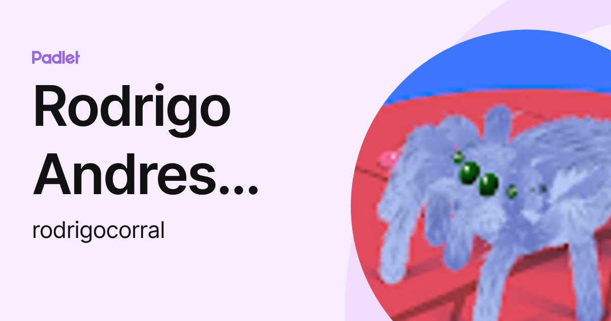 Rodrigo Andres Corral Gomez (rodrigocorral) profile | Padlet