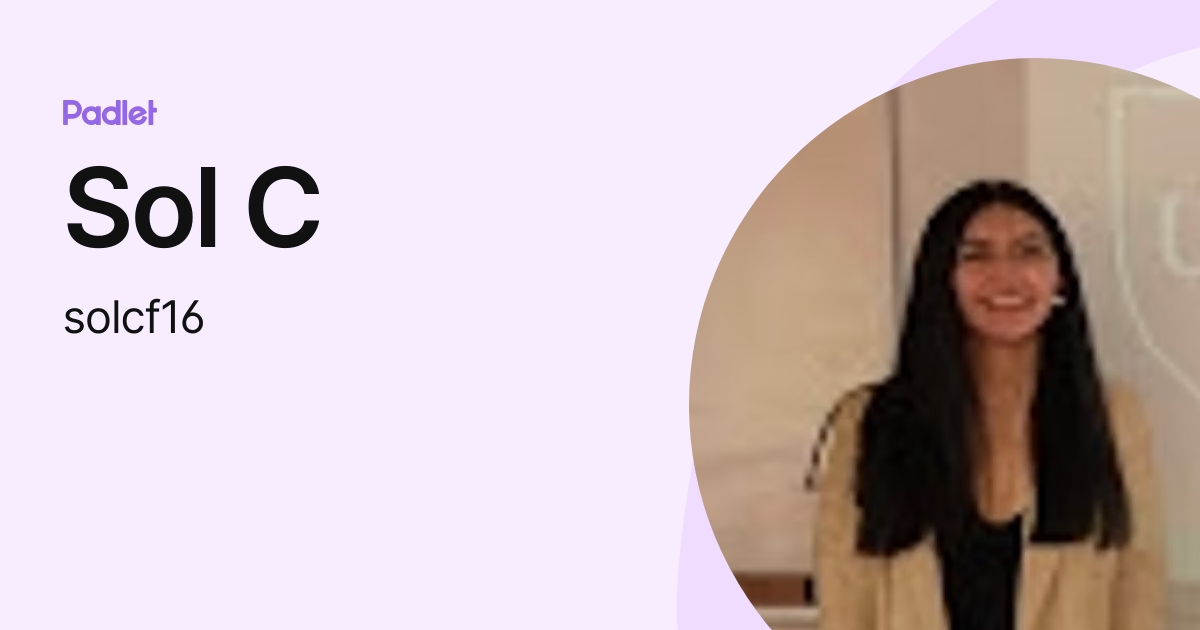 Sol C (solcf16) profile | Padlet