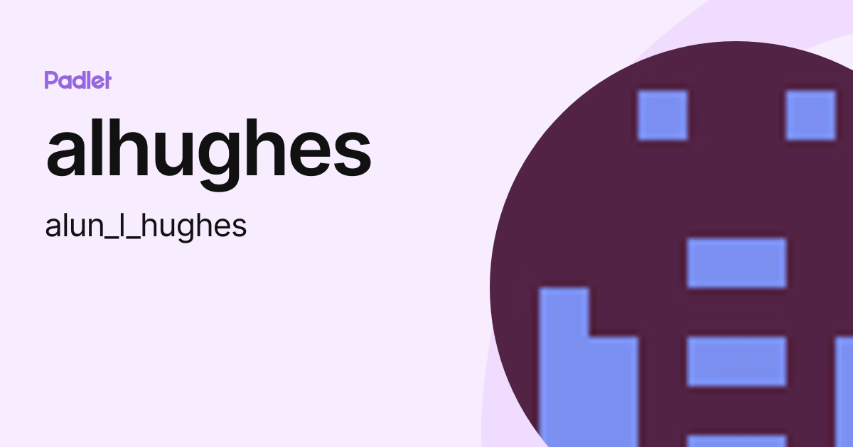 alhughes (alun_l_hughes) profile | Padlet