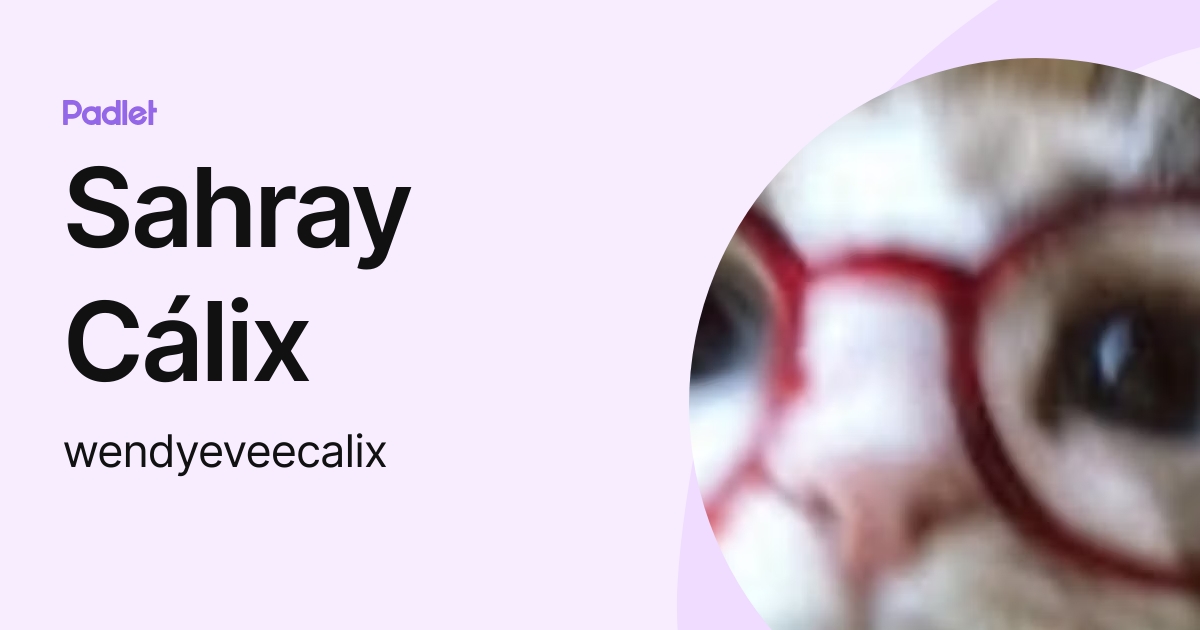 Sahray Cálix (wendyeveecalix) profile | Padlet