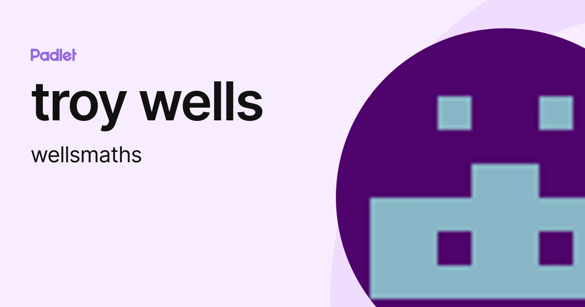 troy wells (wellsmaths) profile | Padlet