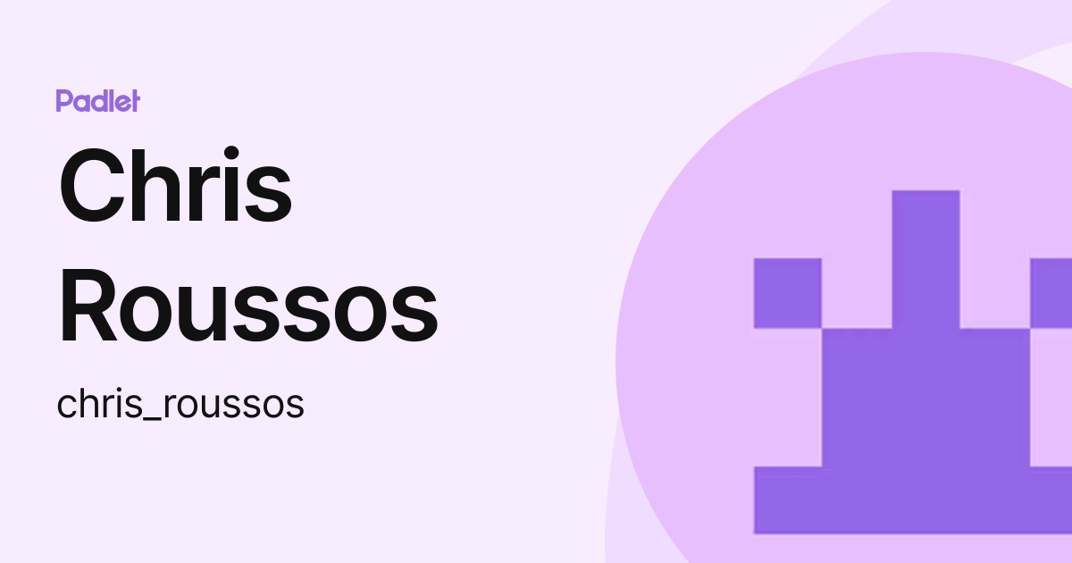 Chris Roussos (chris_roussos) profile | Padlet