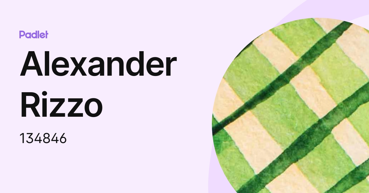 Alexander Rizzo (134846) profile | Padlet