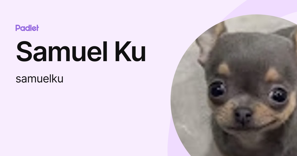 Samuel Ku (samuelku) profile | Padlet