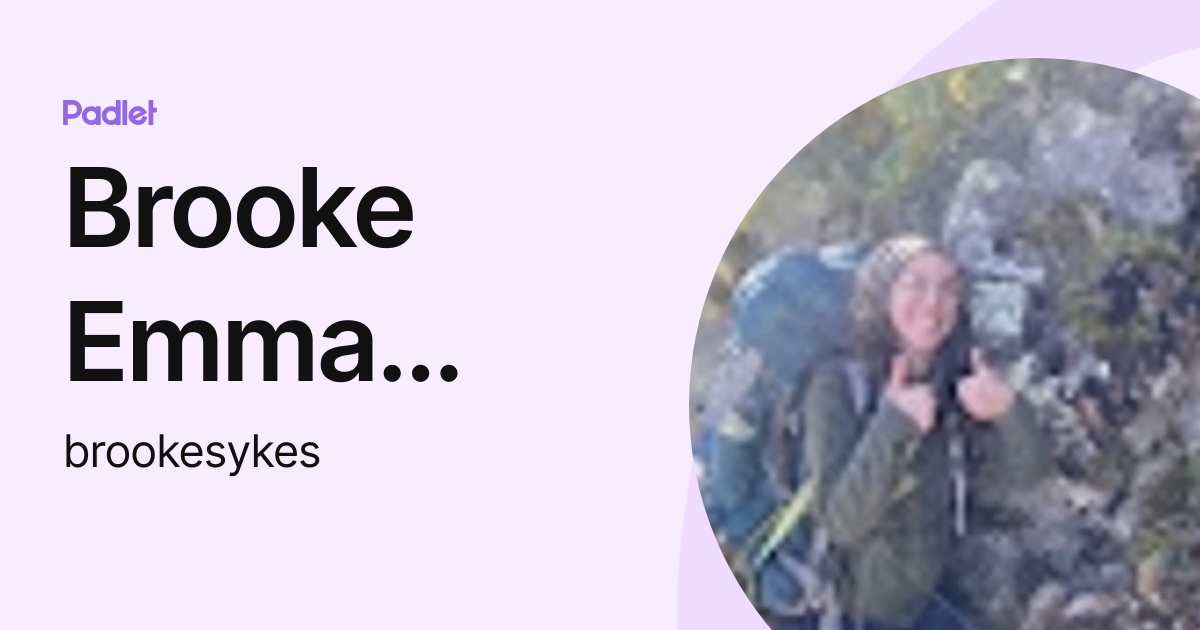 Brooke Emma Sykes (brookesykes) profile | Padlet