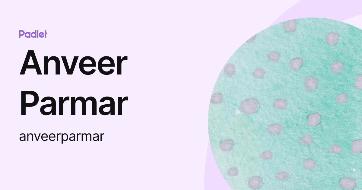 Anveer Parmar (anveerparmar) profile | Padlet